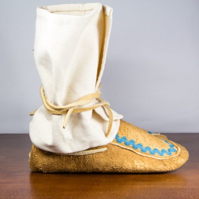 Handmade Wrap-Around Moccasins Adult Size 3 | Arctic Canada Trading